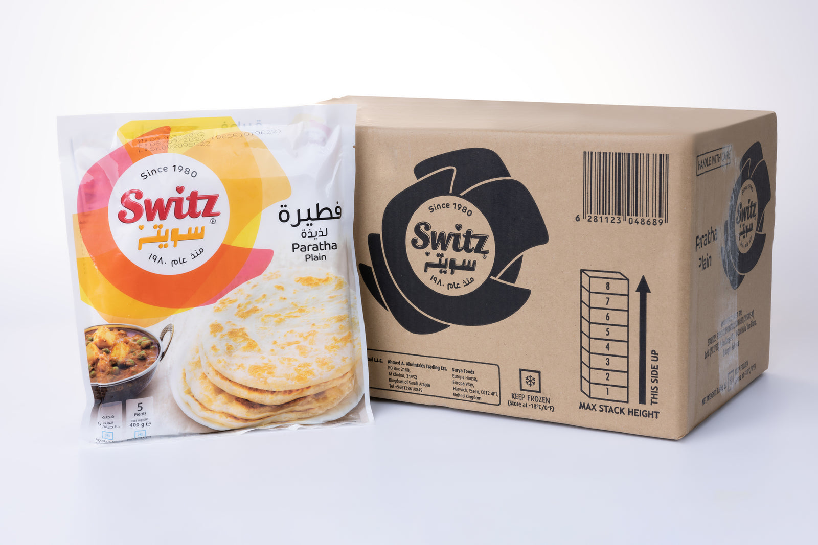 Switz Paratha 9.6KG Bulk – Frozen Flaky Paratha Sheets for HORECA | UAE ...
